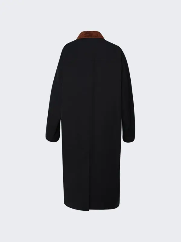 RÓHE Suede Collar Wool Coat