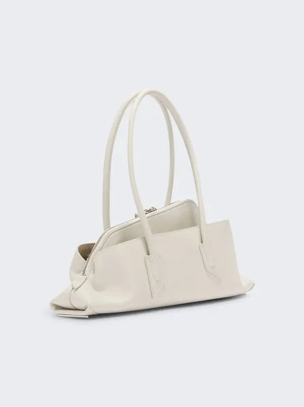 Attico La Passeggiata Small' Top Handle Bag Ice Leather - White