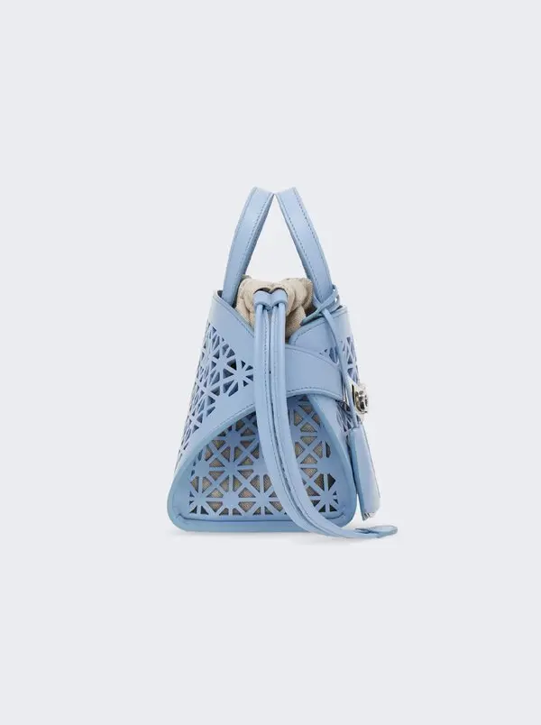 FERRAGAMO Laser Cut Hug Handbag - White