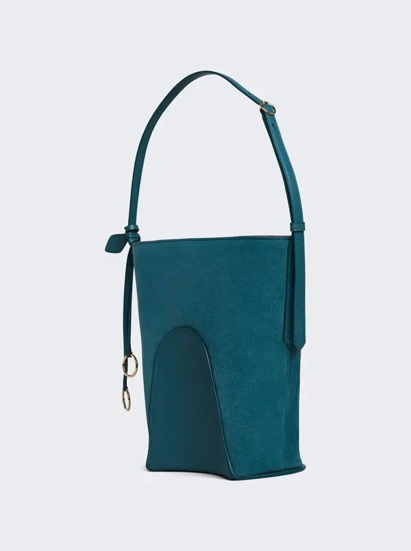 ALAÃA Alaïa Suede Bucket Bag - Green