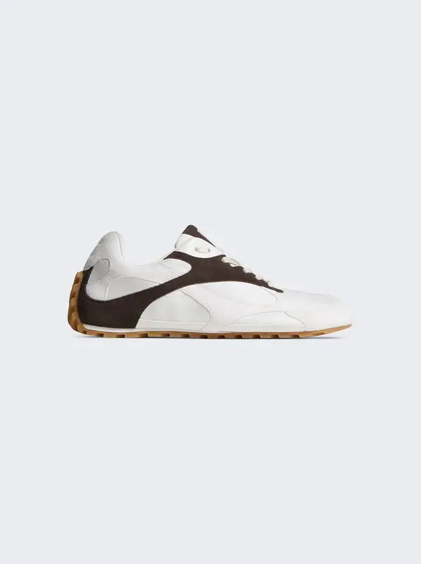 Bottega Veneta Orbit Flash Sneaker Optic And Espresso