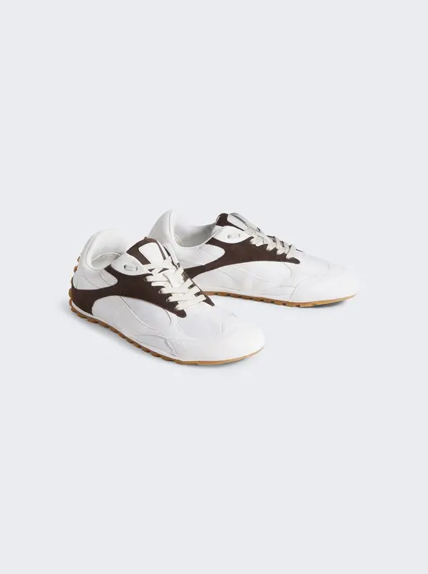 Bottega Veneta Orbit Flash Sneaker Optic And Espresso