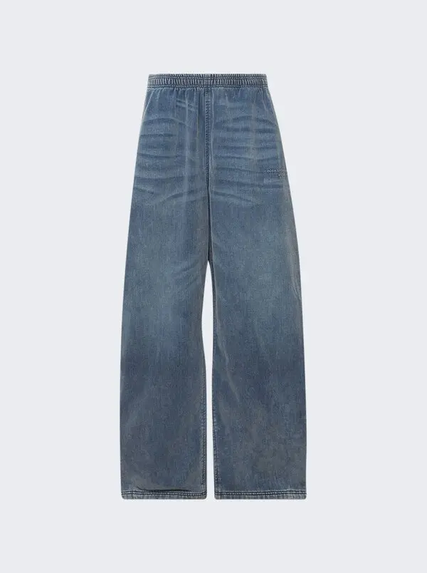 Alexander Wang Brushed Denim Sweatpant With Elasticated Waist Washed Light
