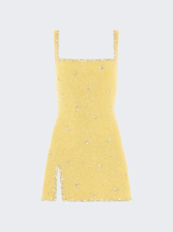 CLIO PEPPIATT Athena Mini Dress Lemon