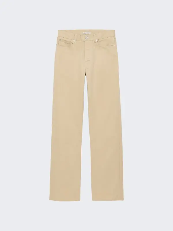 JW Anderson Straight Leg Jeans - Beige