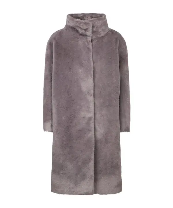 Herno Long Sleeved High-neck Coat - Gray