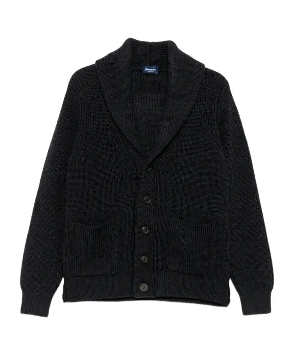 DRUMOHR Shawl Collar Patch Pocket Cardigan