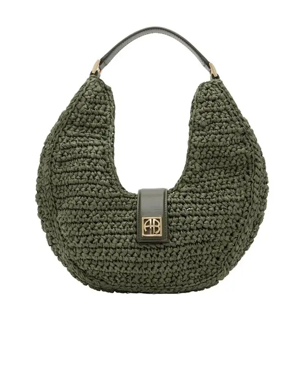 ANINE BING Lou Logo Plaque Shoulder Bag