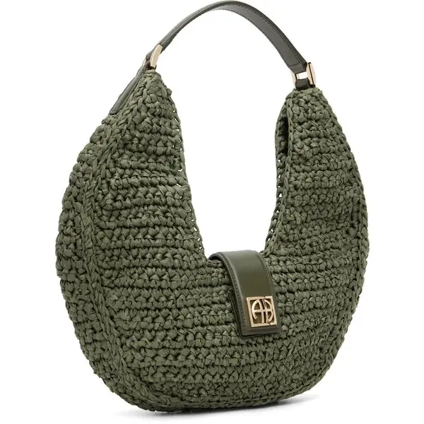 ANINE BING Lou Logo Plaque Shoulder Bag