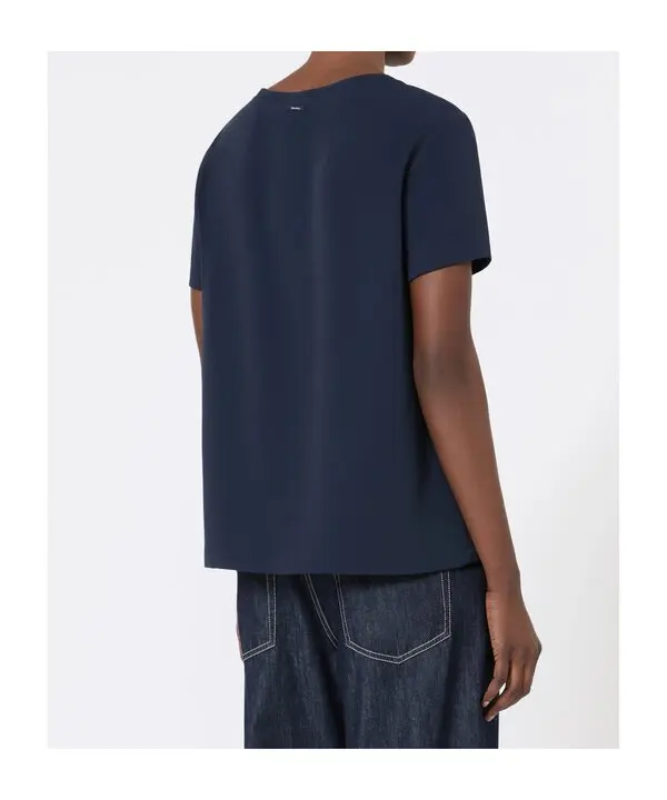 Max Mara Rebecca Crewneck Short-sleeved T-shirt - Midnight Blue