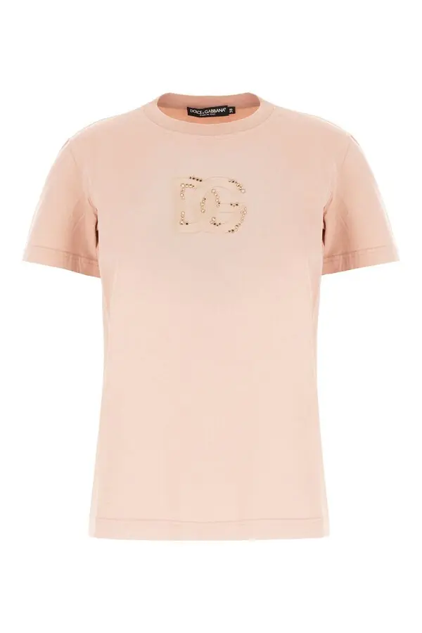 Dolce & Gabbana Embellished Dg Logo T-shirt - Multicolor