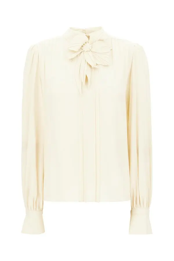 Valentino Garavani Long Sleeve Blouse With Bow Detail - Multicolor