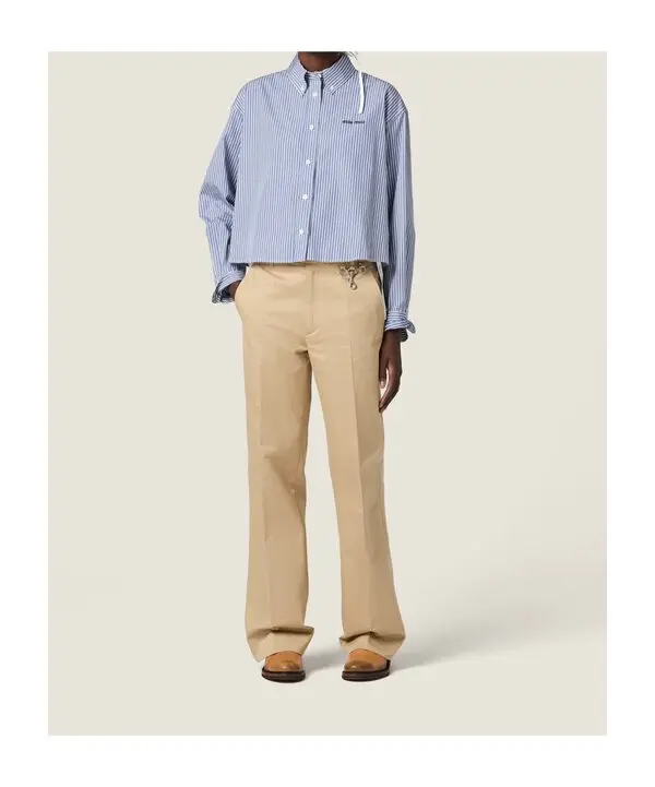 Miu Miu Belt Loop Casual Pants