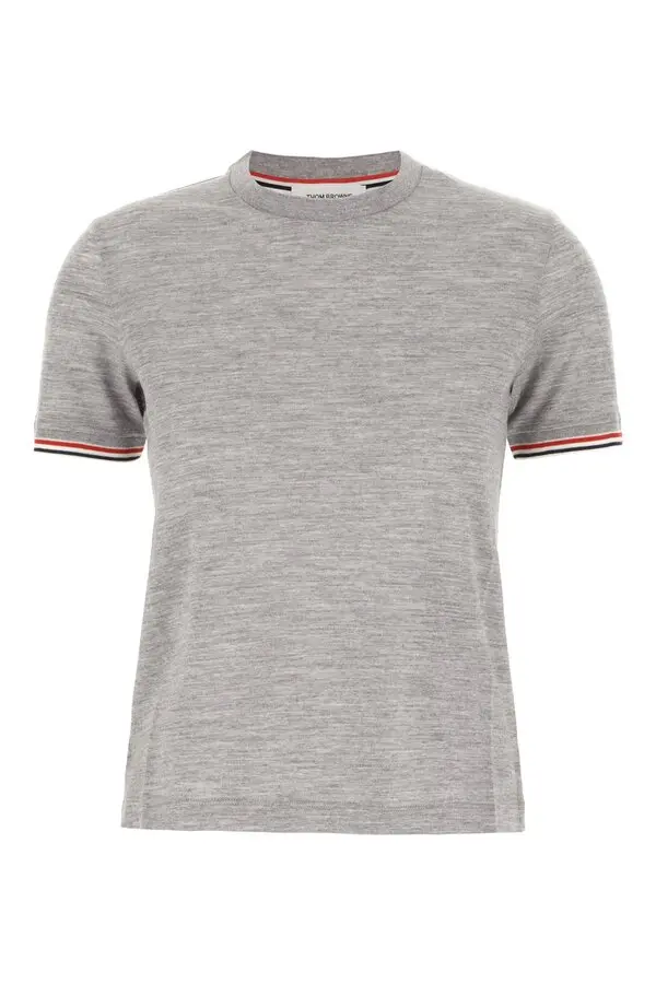Thom Browne Grey Striped Knitwear - Multicolor