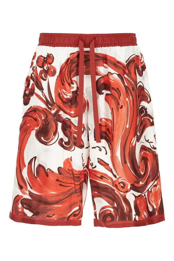Dolce & Gabbana Printed Drawstring Shorts - Multicolor