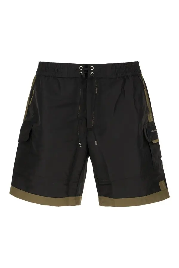 Dolce & Gabbana Cargo Shorts With Drawstring Waist - Multicolor