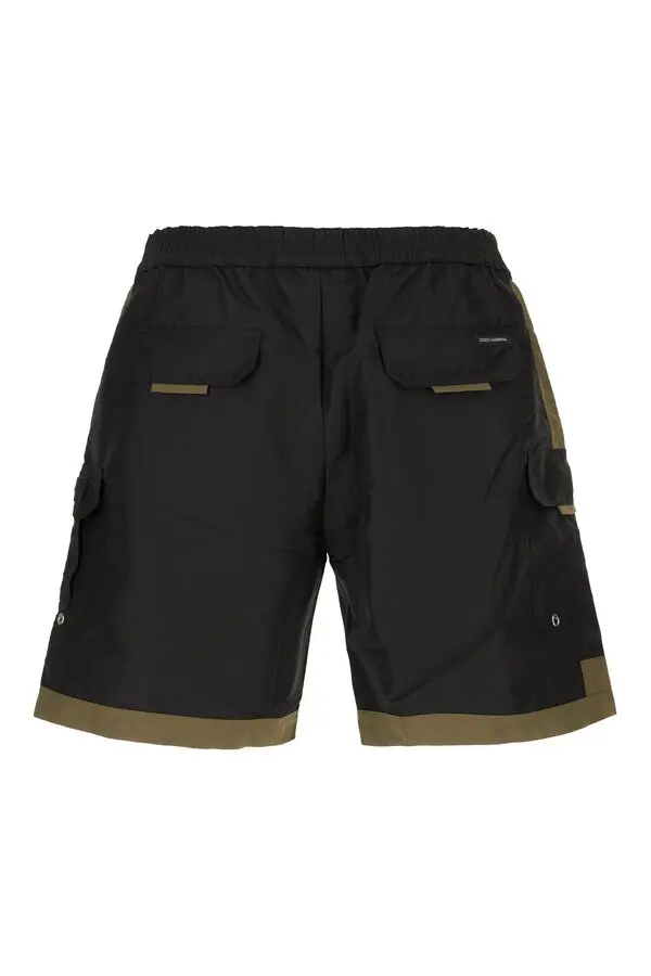 Dolce & Gabbana Cargo Shorts With Drawstring Waist - Multicolor