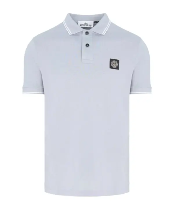 Stone Island Compass-motif Polo Shirt - Grey
