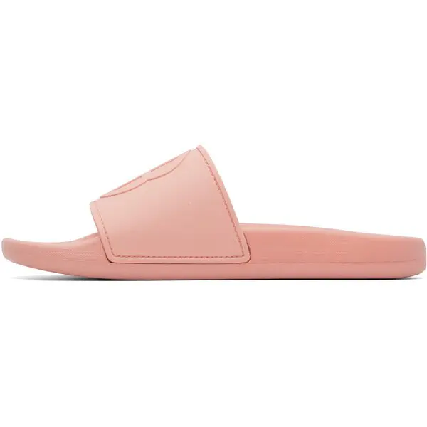 ANINE BING Isla Embossed Logo Slides - Pink