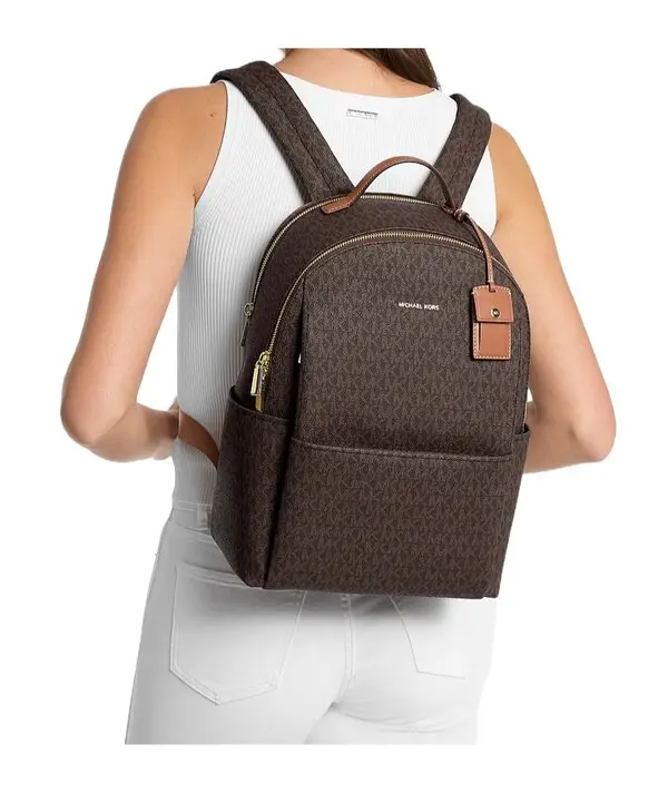 Michael Kors Sable Large Signature Logo Backpack