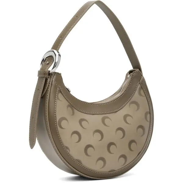 MARINE SERRE Faded Leather Moon Eclips Mini Bag