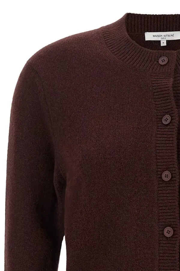 Maison Kitsuné Baby Fox Patch Knitted Cardigan