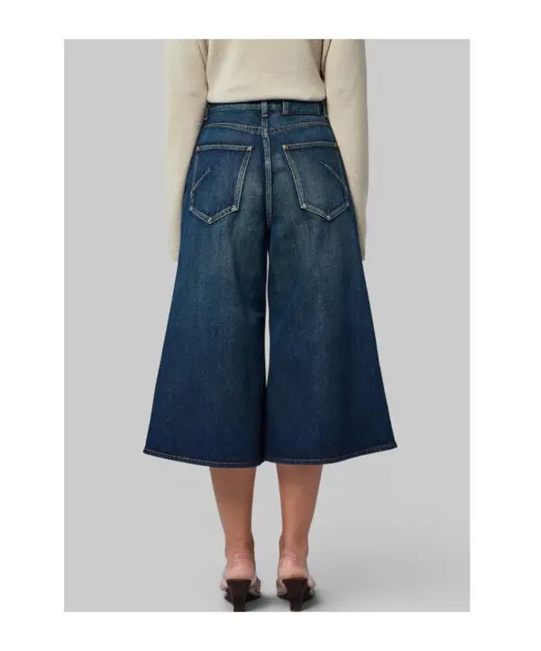 Alaïa Palazzo Denim Culottes - Light Blue