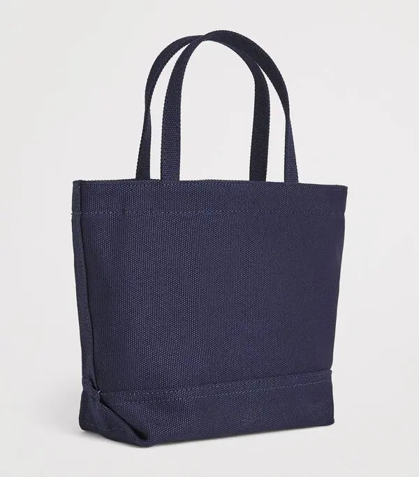 Harrods Small Cotton Embroidered Logo Tote Bag