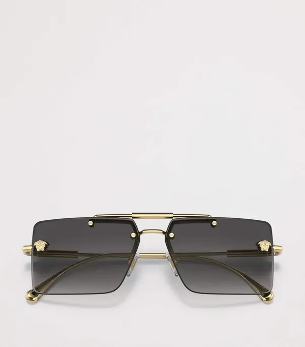 Versace Rimless Rectangle Sunglasses