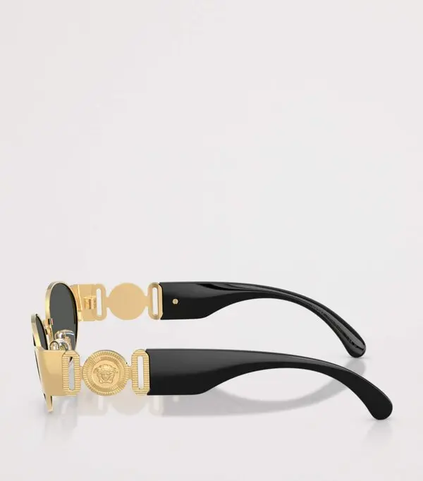 Versace Steel Oval Sunglasses