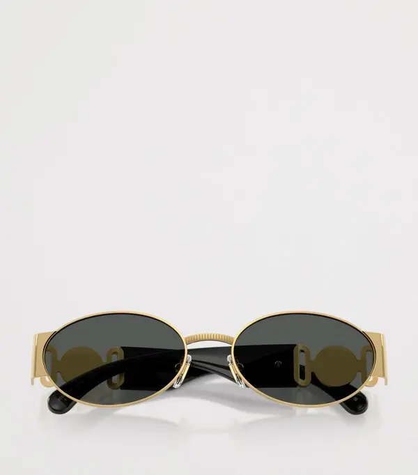 Versace Steel Oval Sunglasses