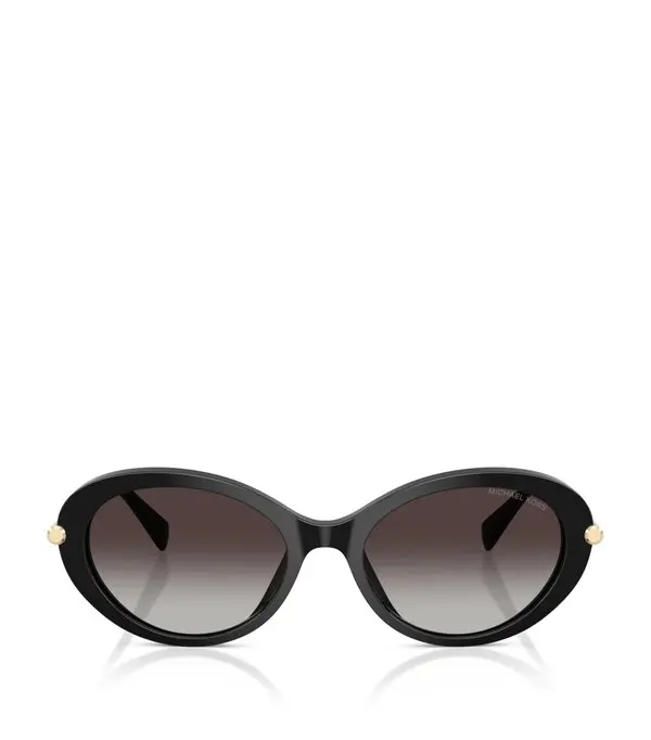Michael Kors Rockaway Oval Sunglasses - Black