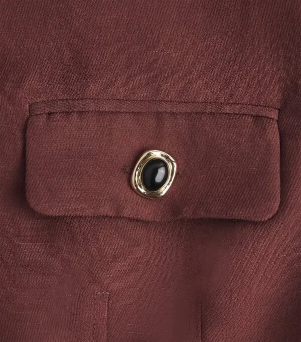 SELF-PORTRAIT Peplum-waist Midi Shirt Dress