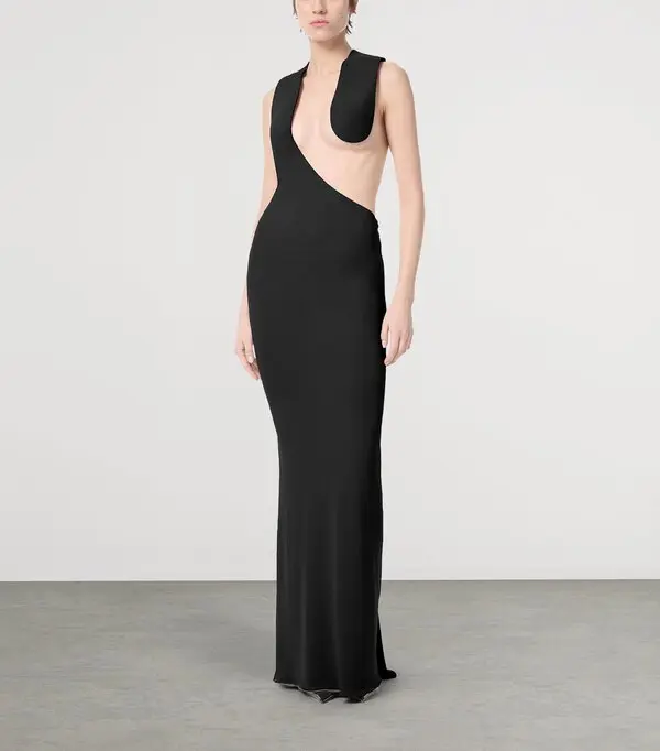 TOM FORD Impossible Asymmetric Backless Maxi Dress