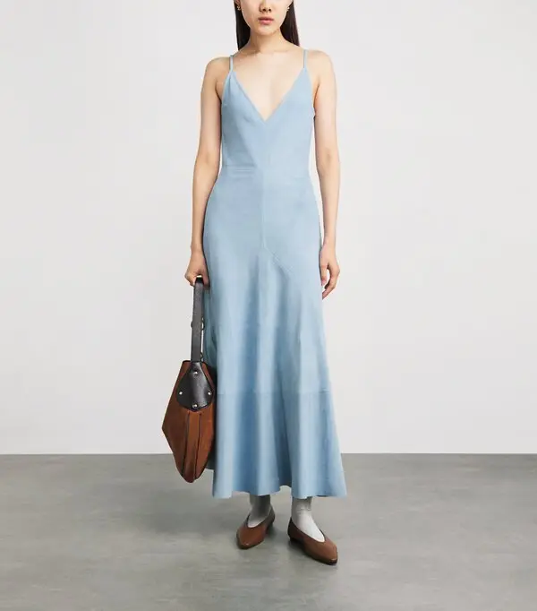 Gabriela Hearst Suede Brigita Midi Dress