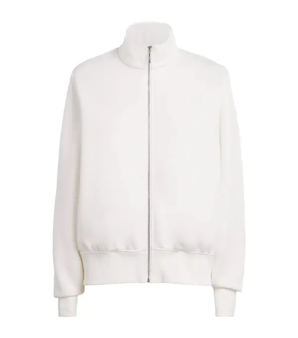 Max Mara Cotton-silk-blend Zip-up Sweatshirt