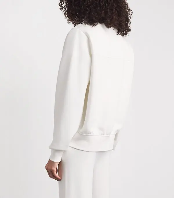Max Mara Cotton-silk-blend Zip-up Sweatshirt