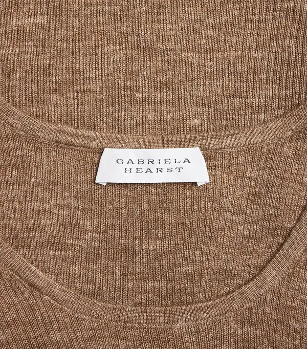 Gabriela Hearst Cinxia Ribbed Cashmere Silk Tank Top - Brown