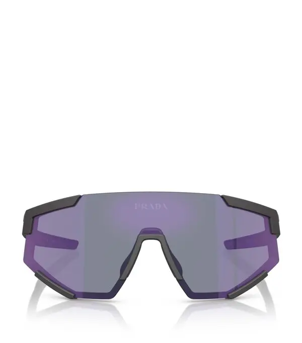 Prada Shield Pillow Sunglasses - Black