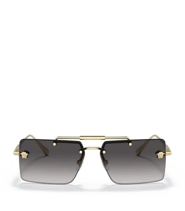 Versace Rimless Rectangle Sunglasses
