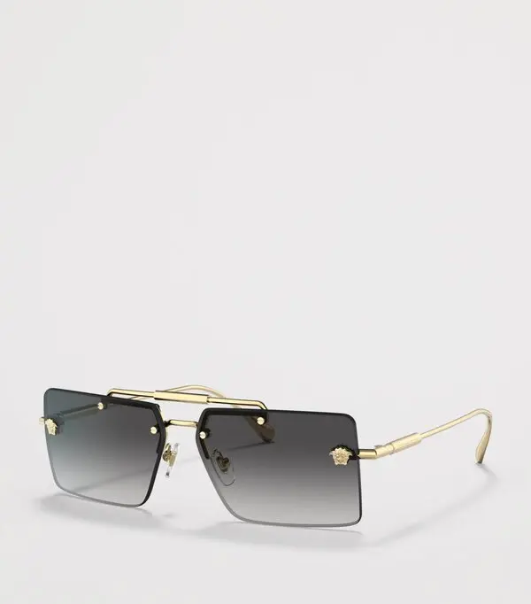 Versace Rimless Rectangle Sunglasses
