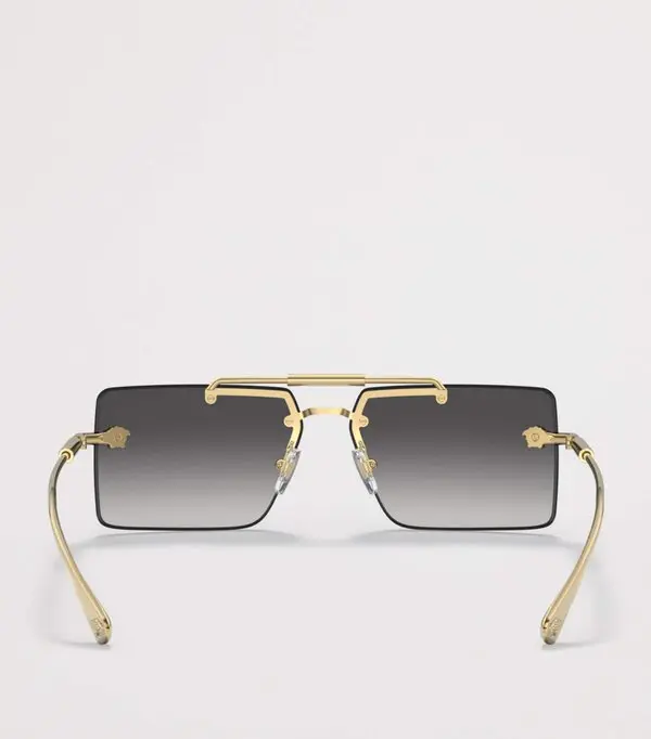 Versace Rimless Rectangle Sunglasses