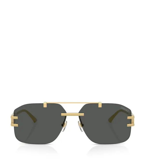 Versace Irregular Square Sunglasses - Gold