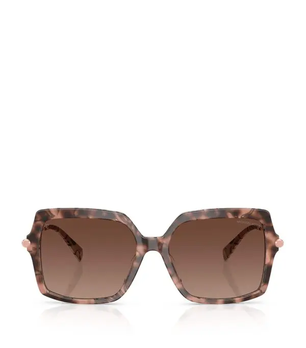 Michael Kors Quogue Oversized Square Frame Sunglasses - Brown