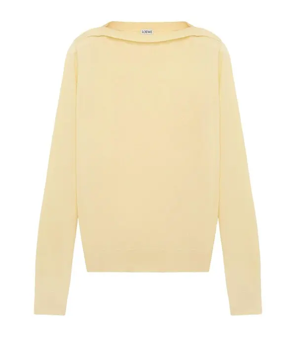 Loewe Stretch-wool Boat-neck Sweater
