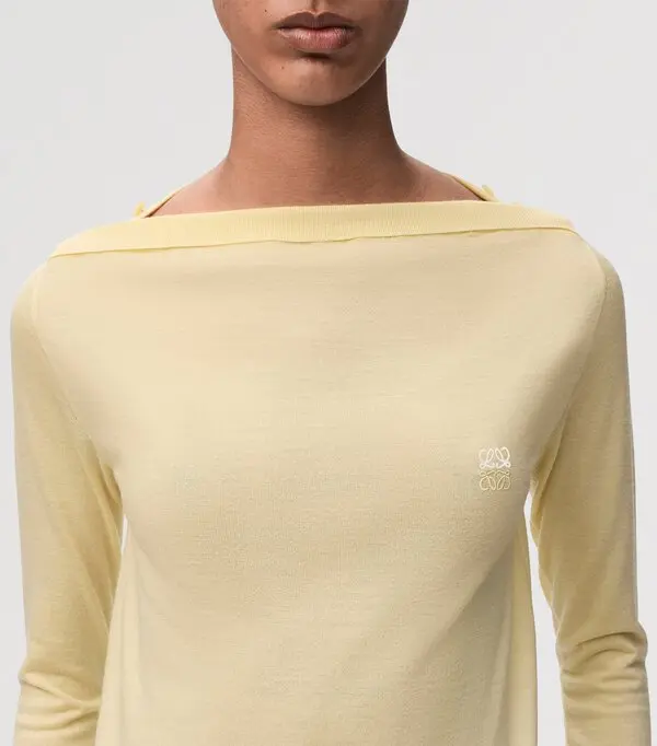 Loewe Stretch-wool Boat-neck Sweater
