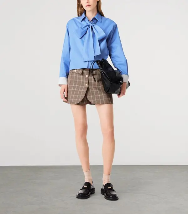 Maje Cotton Pussy-bow Shirt