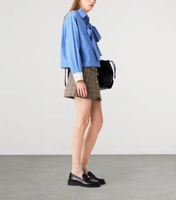 Maje Cotton Pussy-bow Shirt