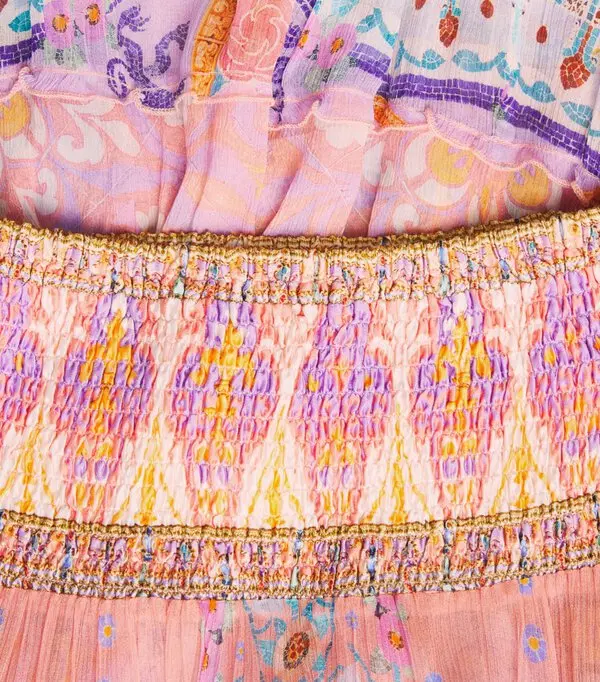 Camilla Tiered Maxi Skirt - Pink