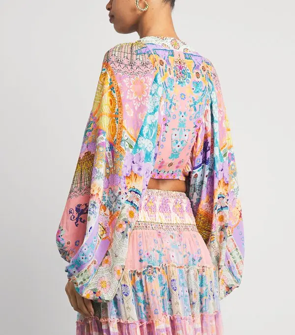 Camilla Embellished Silk Blouse